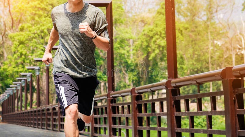 Unning Man. Male Runner at Sprinting Speed Training for Marathon Stock ...