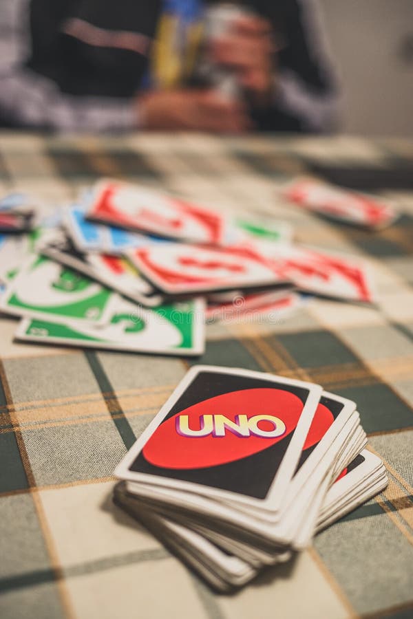 Uno Cards Toss on Table in Middle of Game Editorial Photo - Image of ...