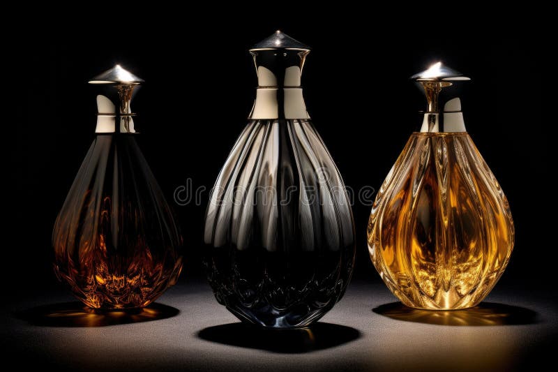 Perfume Bottles: One Sleek, Another Robust Imagen de archivo - Imagen ...