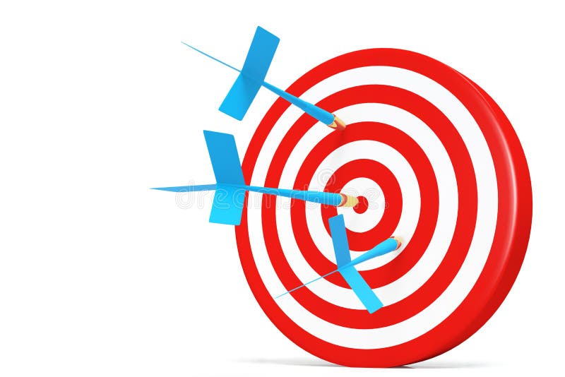 Uno Lanza Exacto En La Blanco Stock de ilustración - Ilustración de ...