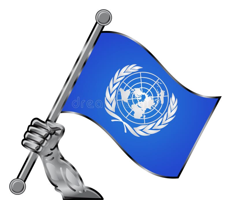 Markierungsfahne USA-UNO redaktionelles stockbild. Illustration von ...