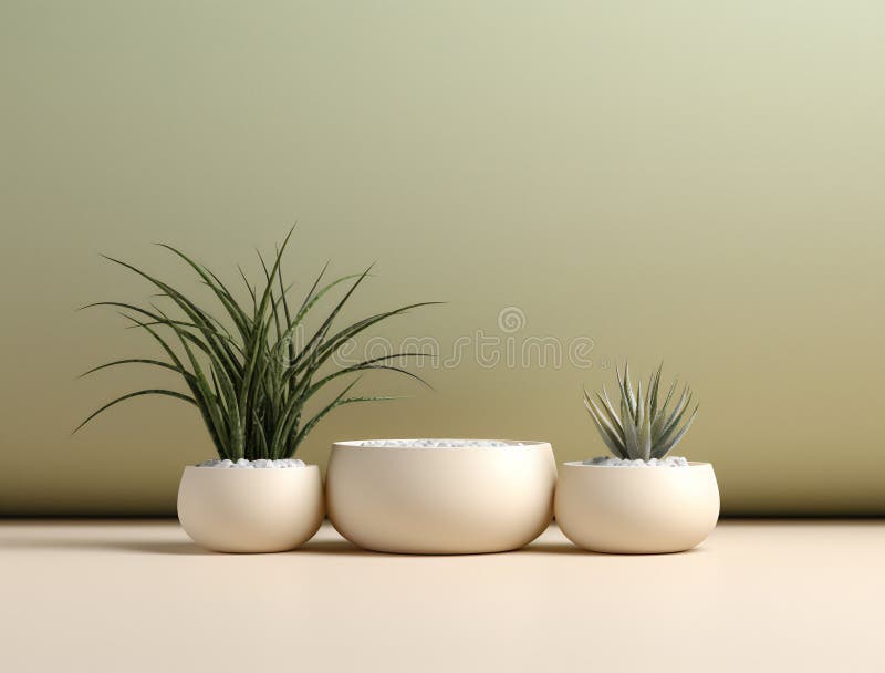 Unobtrusive Background with Plant and Shadow on the Wall. Stock ...