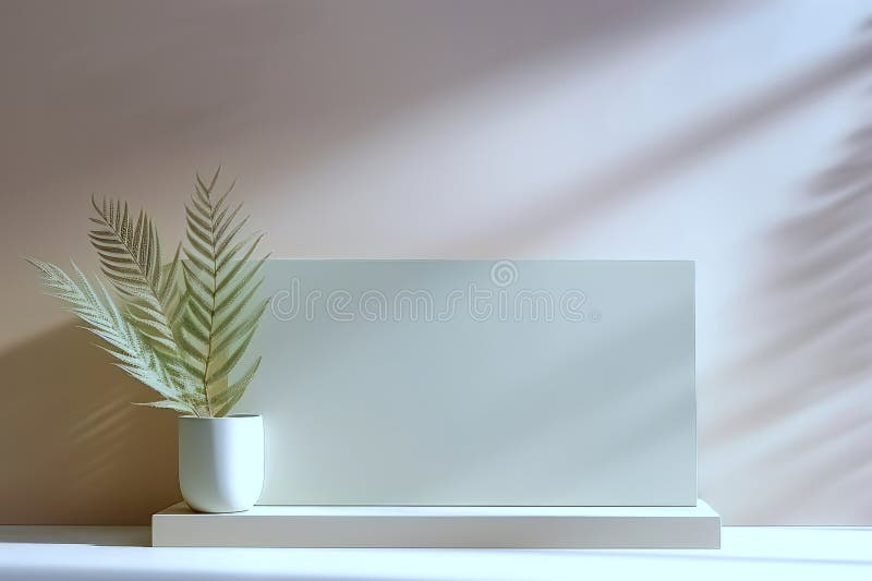 The Unobtrusive Display Board Stands on the Ground with Green Leaves on ...