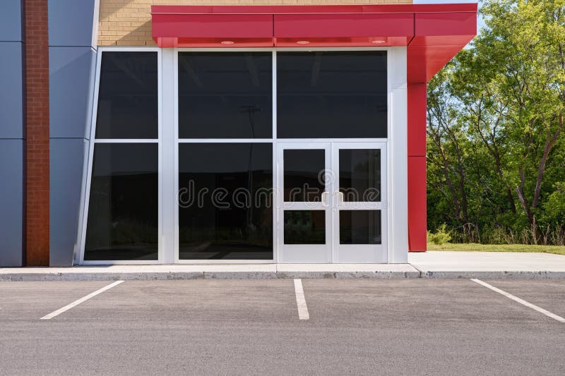 Unoccupied Generic Store Front Stock Photo - Image of brick, summer ...