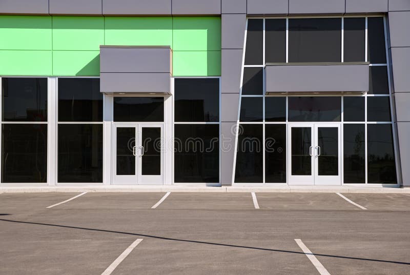 Unoccupied Generic Store Front Stock Photo - Image of rental, structure ...