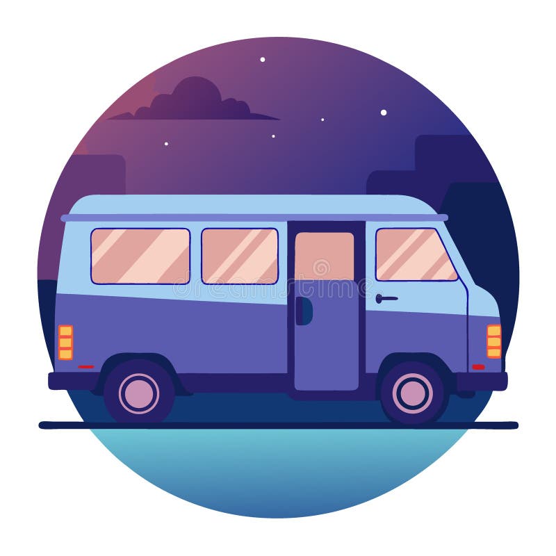 An Unoccupied Van Stands with Side Doors Ajar. Showcasing a Tidy Stock ...