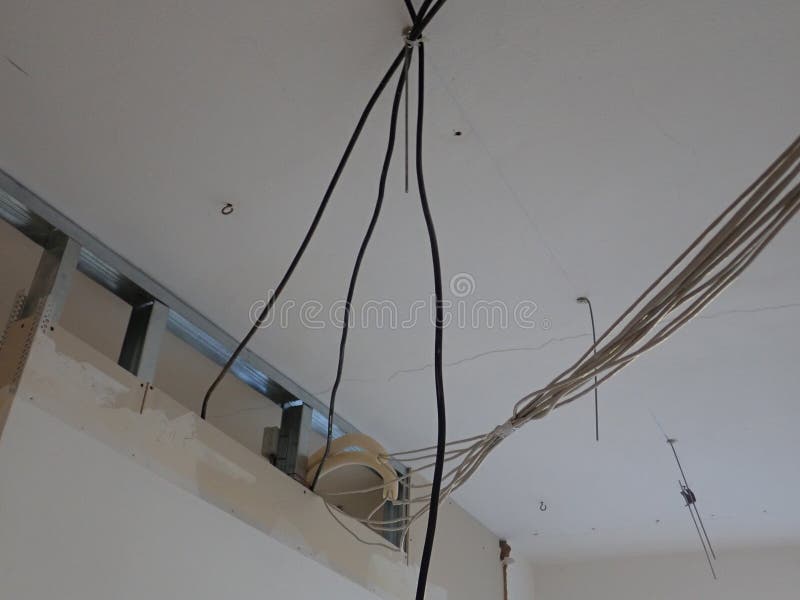 Unorganised Wires on a Building Site Stock Image - Image of broken ...