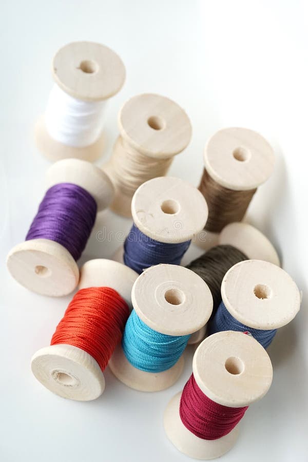 Spools of Thread. Photo for Design Stock Photo - Image of macro, cloth ...