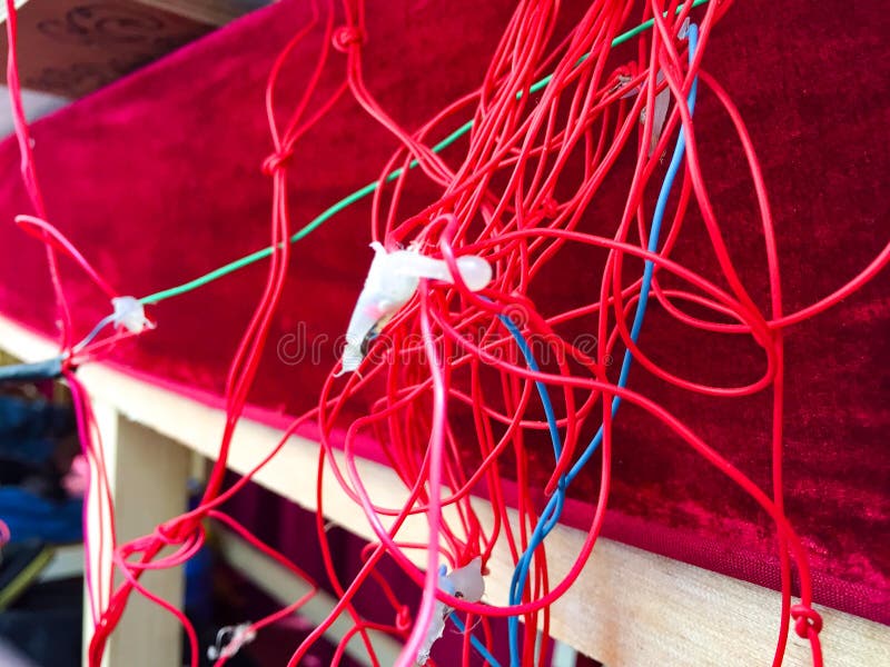 Unorganized Wiring Network stock image. Image of passing - 145976577