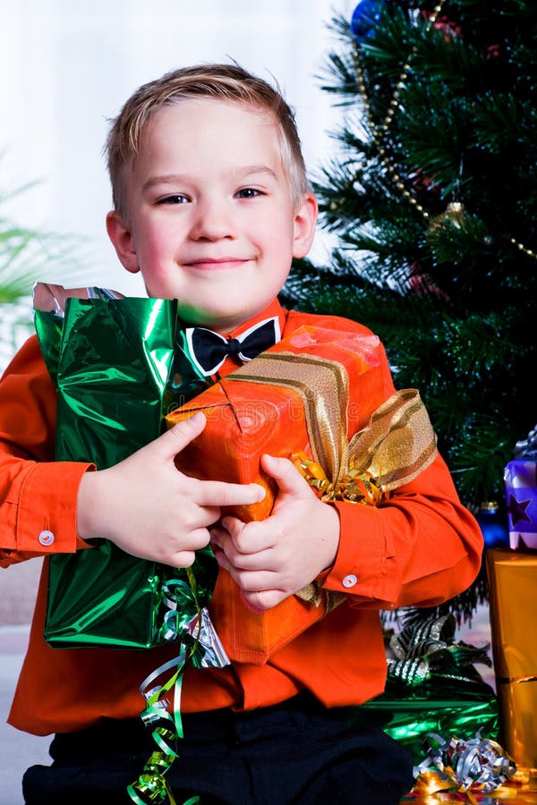 Unpack gifts stock image. Image of gift, celebration, smile - 7505755