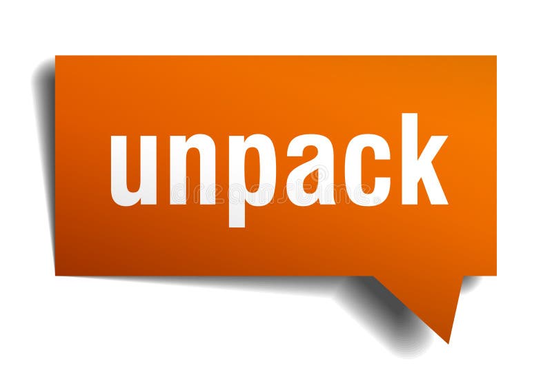 Unpack Orange 3d Speech Bubble Stock Vector - Illustration of vector ...