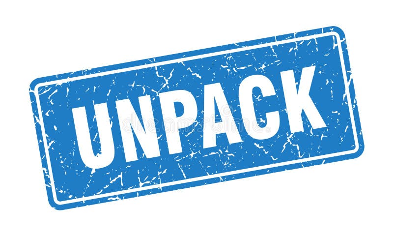 Unpack Sign. Unpack Round Ribbon Sticker Stock Vector - Illustration of ...