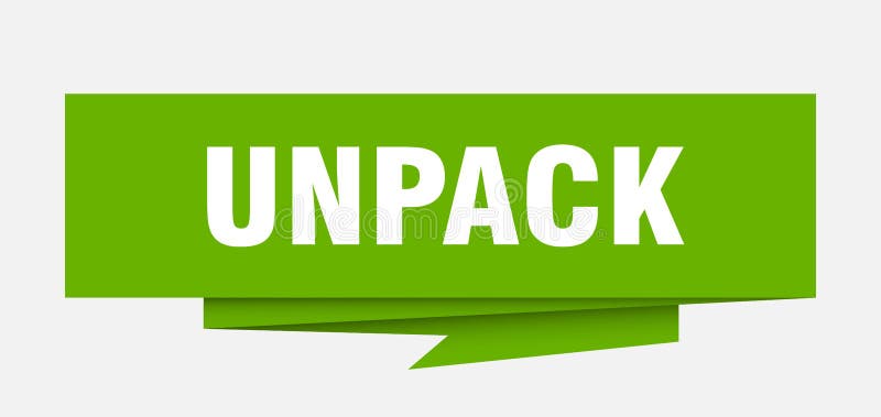 Unpack stock vector. Illustration of sign, insignia - 124280683