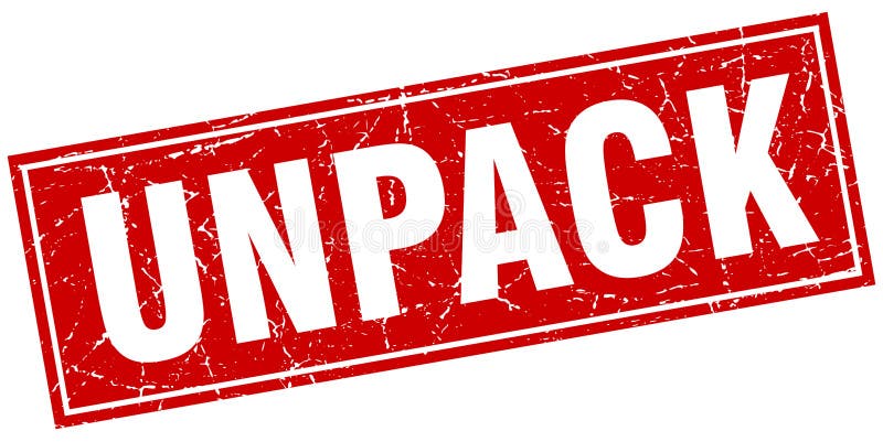 Unpack square stamp stock vector. Illustration of seal - 94845738