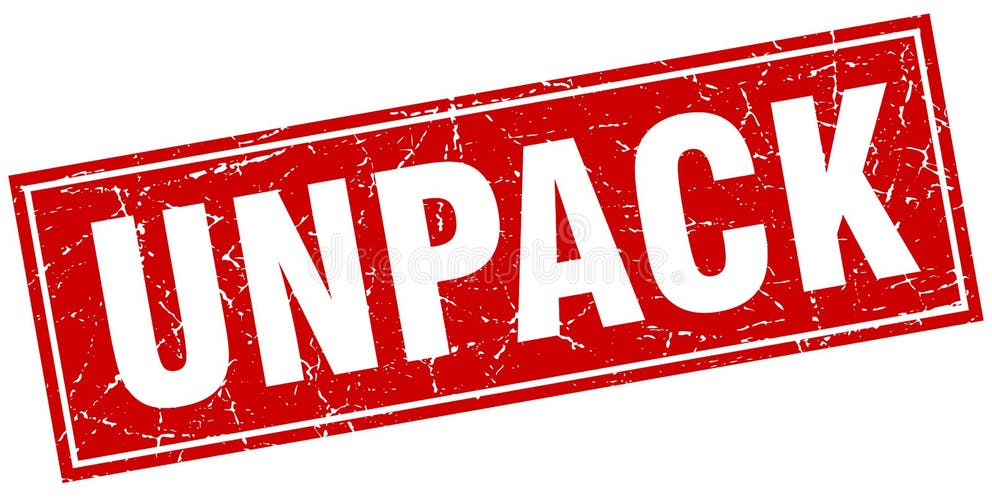 Unpack square stamp stock vector. Illustration of seal - 94845738