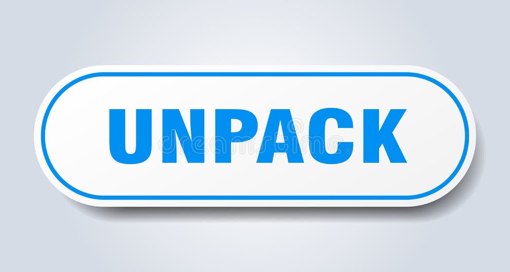 Unpack sticker. stock vector. Illustration of isolated - 197147563