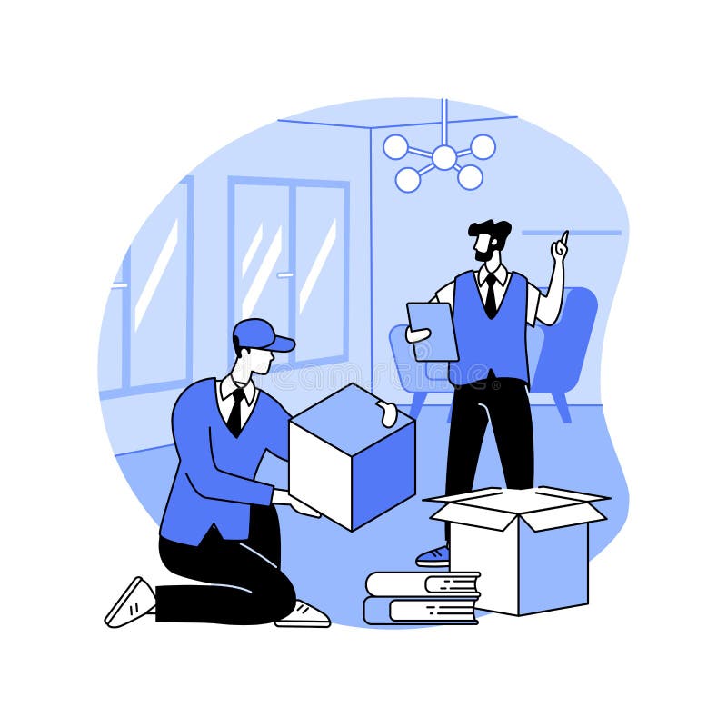 Unpacking Belongings Isolated Cartoon Vector Illustrations Stock