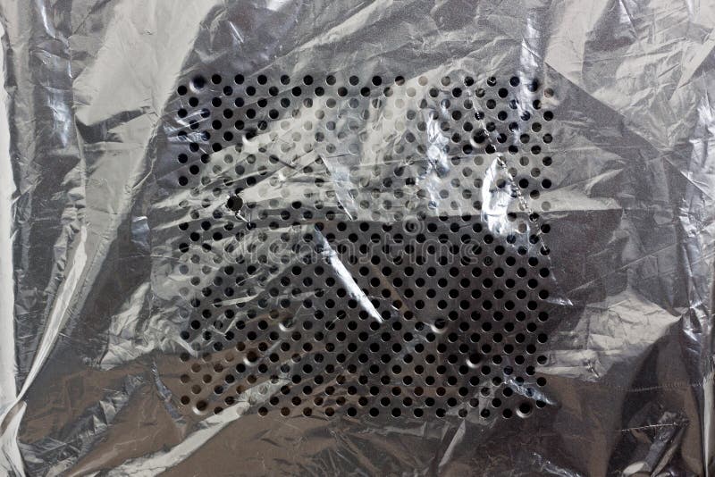 Unpacking Black Personal Computer, Back View, Cellophane Packaging ...