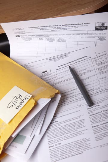 Unpaid Bills stock photo. Image of bills, finance, pile - 8343164