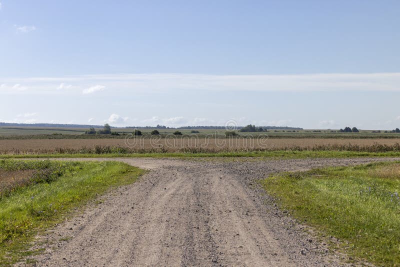 Unpaved Highway in Rural Areas Stock Image - Image of route, summer ...