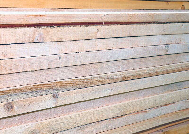 Unplaned Thick Planks Impregnated with Antiseptic Stock Image - Image ...