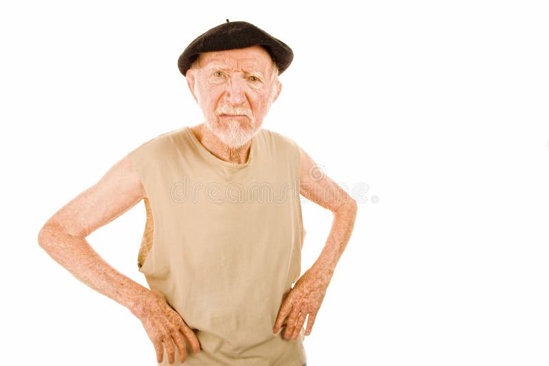 Unpleasant Senior man stock image. Image of alone, unpleasant - 12540997