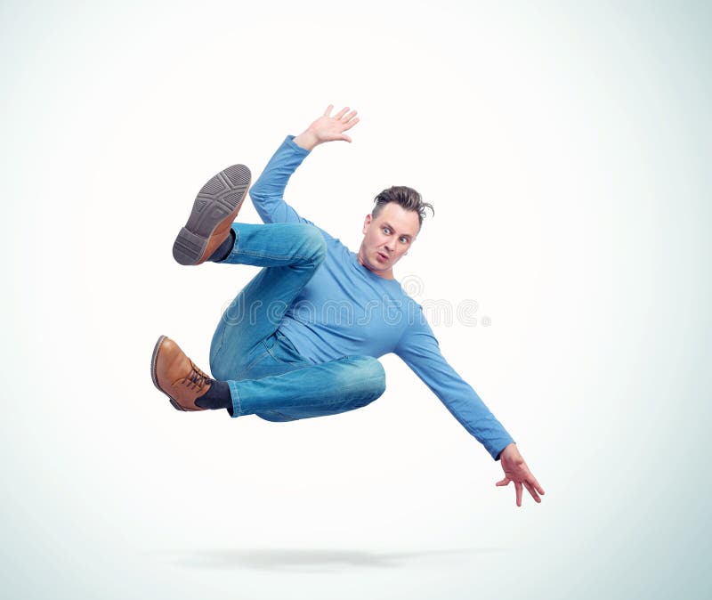 Unpleasant Situation, the Man is Falling. Concept of an Accident Stock ...