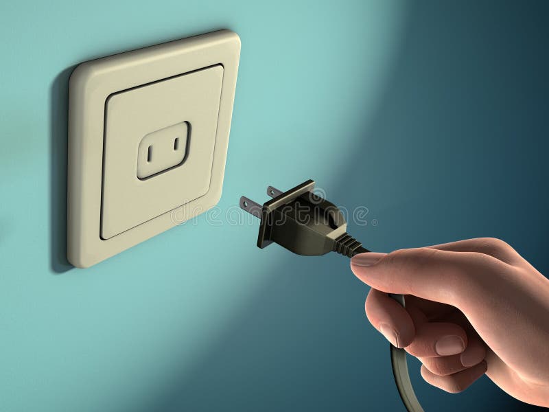Unplug stock illustrationer. Illustration av laddning - 45460480