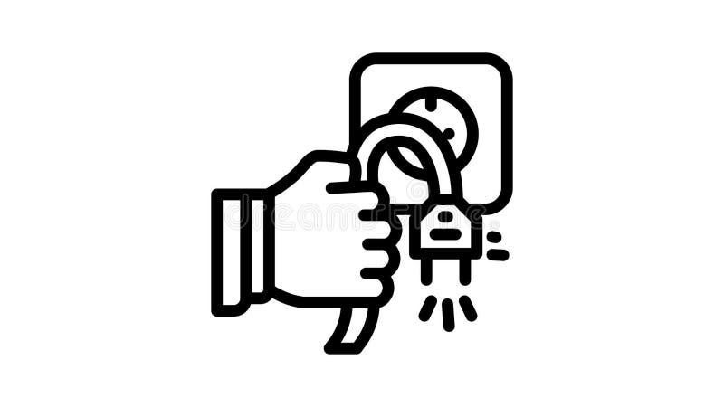 Unplug Socket Line Icon Animation Stock Video - Video of switch, socket ...