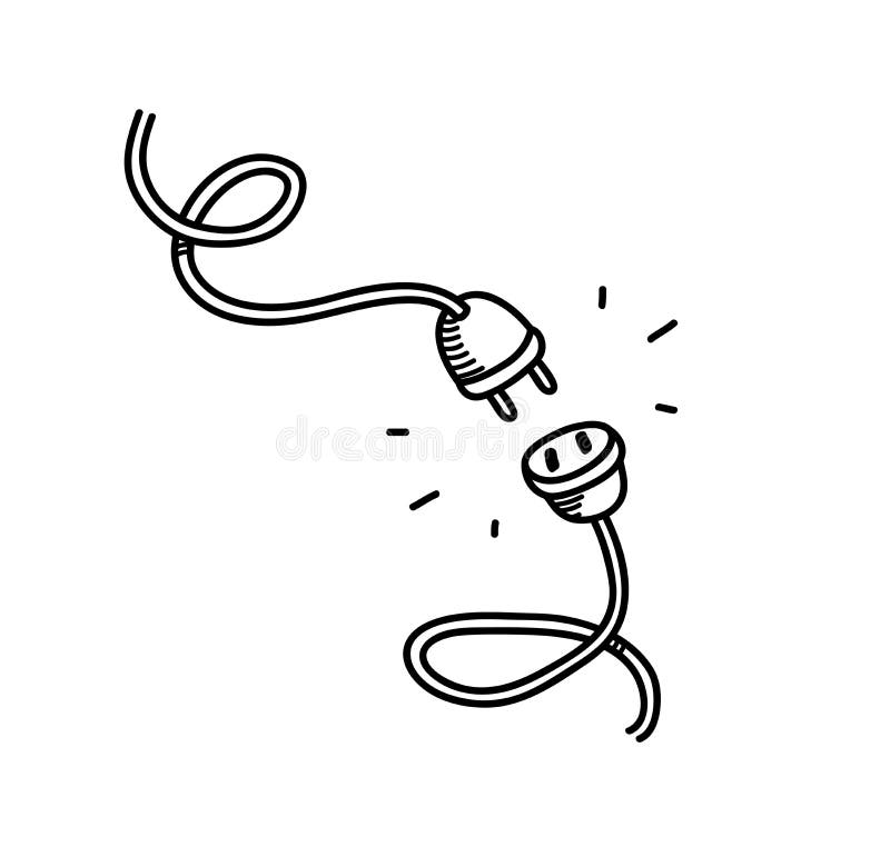 Unplugged Electrical Socket Plug Stock Vector - Illustration of ...