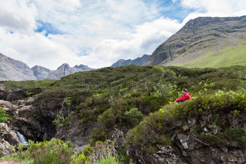Unplugged, Man Admiring the Beauty of Nature Stock Photo - Image of ...