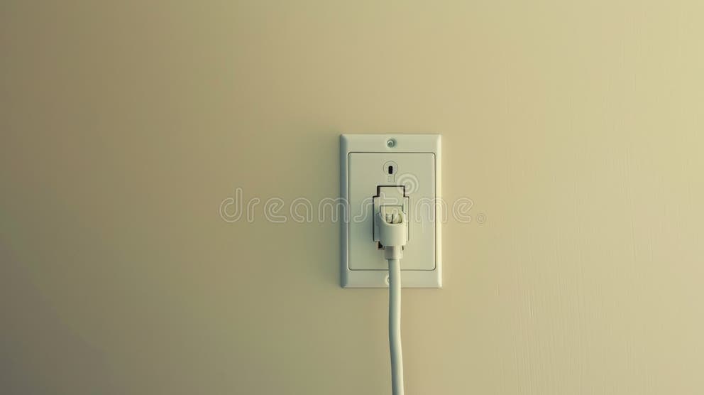 The Unplugged Power Cord. AI Generated Stock Photo - Image of texture ...