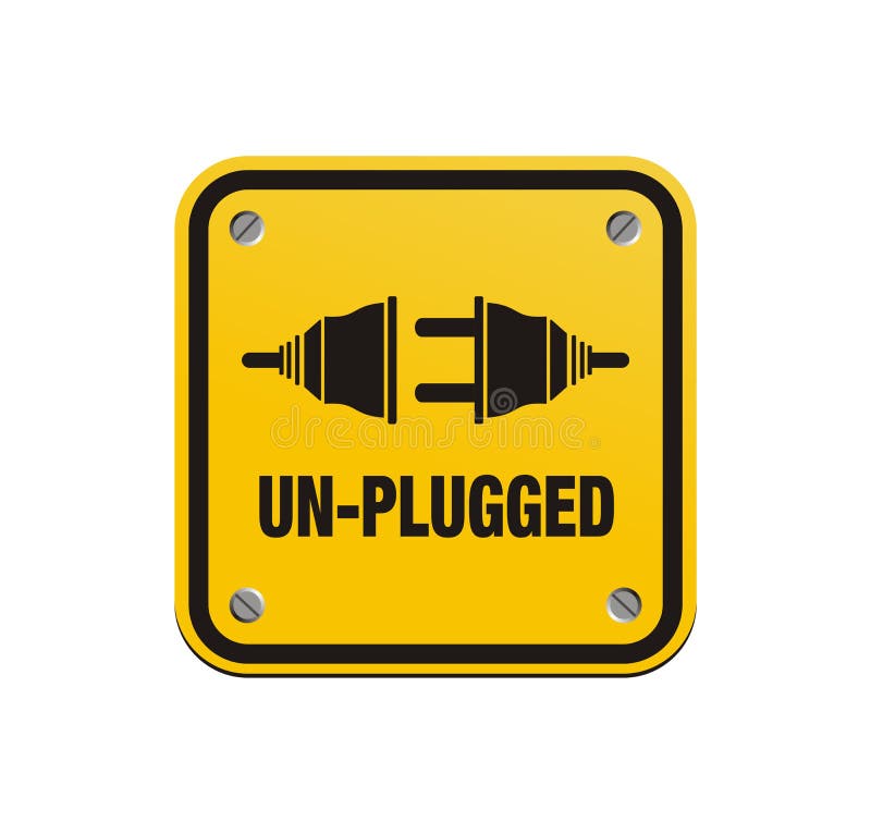 Unplugged square signs stock illustration. Illustration of clipart ...