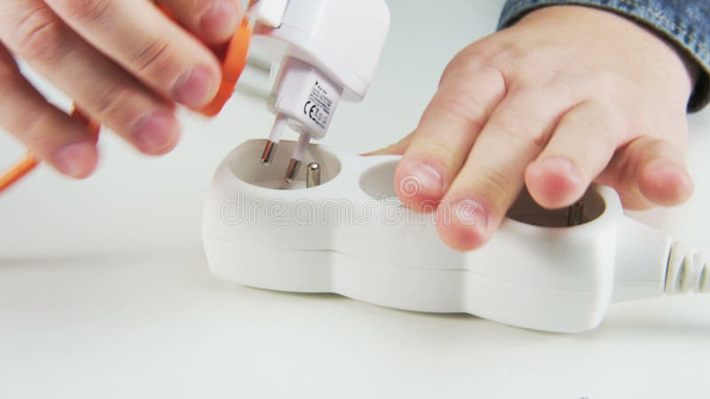 Unplugging All Cables from a Power Board Stock Footage - Video of plug ...