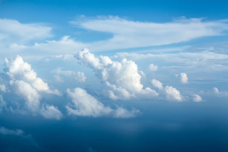 Unpredictable Sea of Clouds of Different Shapes in the Sky Stock Image ...