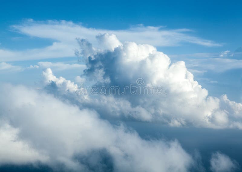 Unpredictable Sea of Clouds of Different Shapes in the Sky Stock Image ...