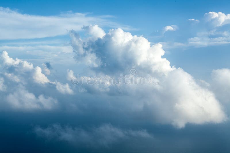 Unpredictable Sea of Clouds of Different Shapes in the Sky Stock Image ...