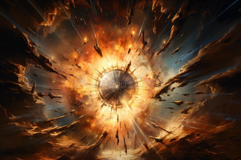 Unpredictable Time Space Explosion. Generate Ai Stock Photo - Image of ...