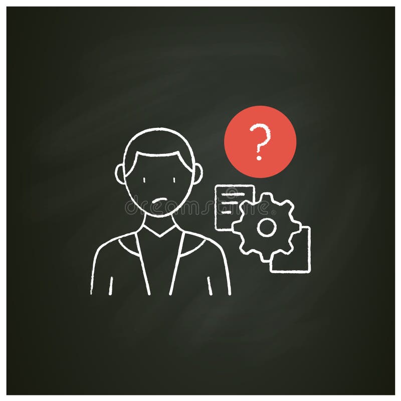 Unprocessing Information Chalk Icon Stock Vector - Illustration of ...