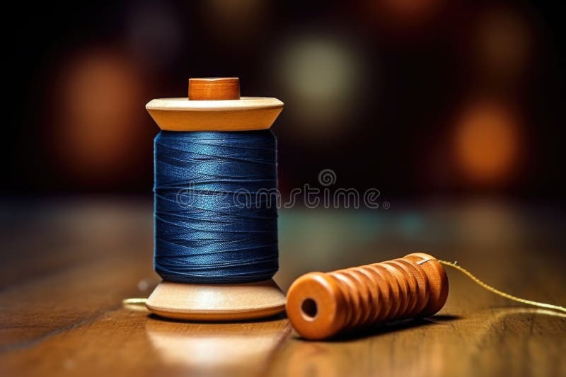 Unraveled spool of thread stock photo. Image of mess - 291646996