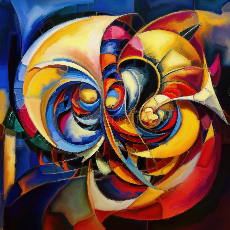 Unraveling of Chromatic Patterns Stock Illustration - Illustration of ...