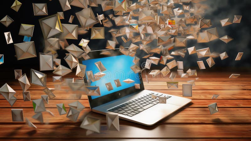 Unread full email box stock illustration. Illustration of unread ...