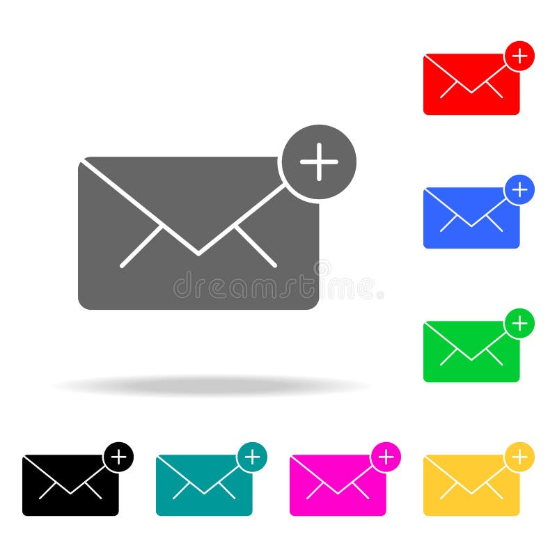 Unread Message Icon. Elements in Multi Colored Icons for Mobile Concept ...