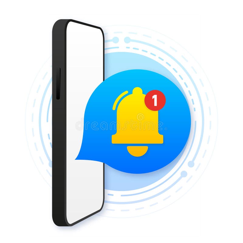 Unread Notification. New Message on the Smartphone Screen. Online ...
