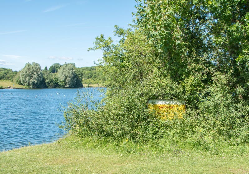 Unreadable danger sign stock image. Image of hill, forest - 95466917