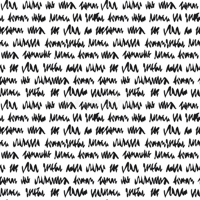 Unreadable Text Seamless Pattern Stock Vector - Illustration of hand ...