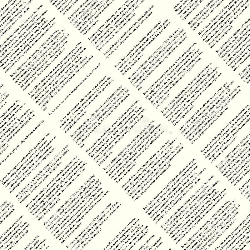 Unreadable Text. Vector Diagonal Pattern Stock Vector - Illustration of ...