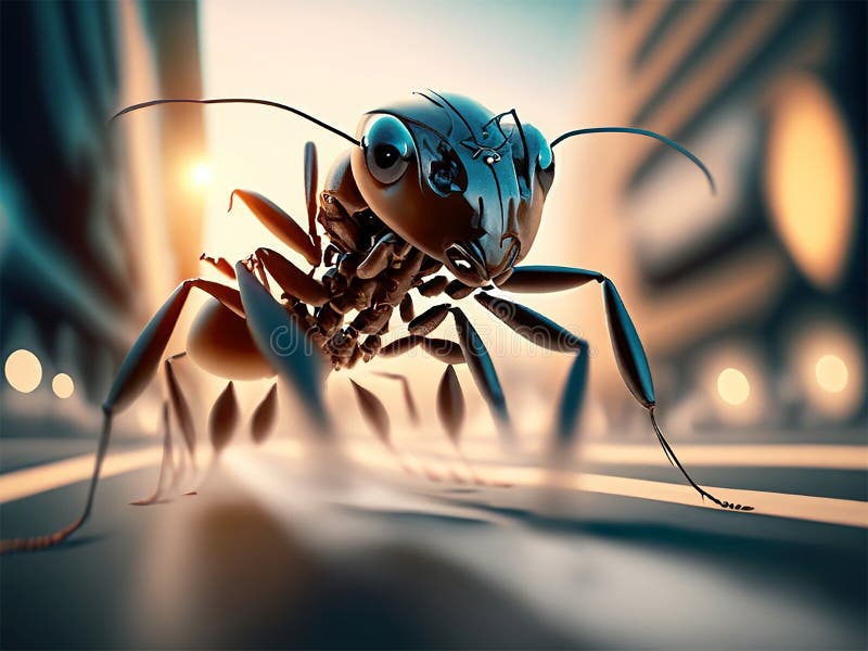 Unrealistic Big Alien Ants Generative Graphical Image Stock Image ...