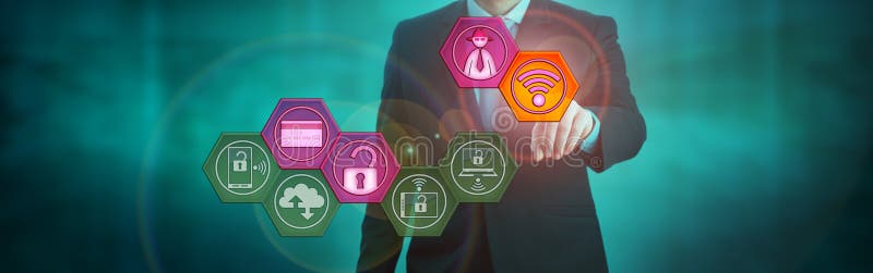 Public Wi-Fi Network Attack on Credit Card Data Stock Photo - Image of ...