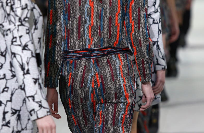 Models Walk Runway during Fashion Show Stock Image - Image of back ...